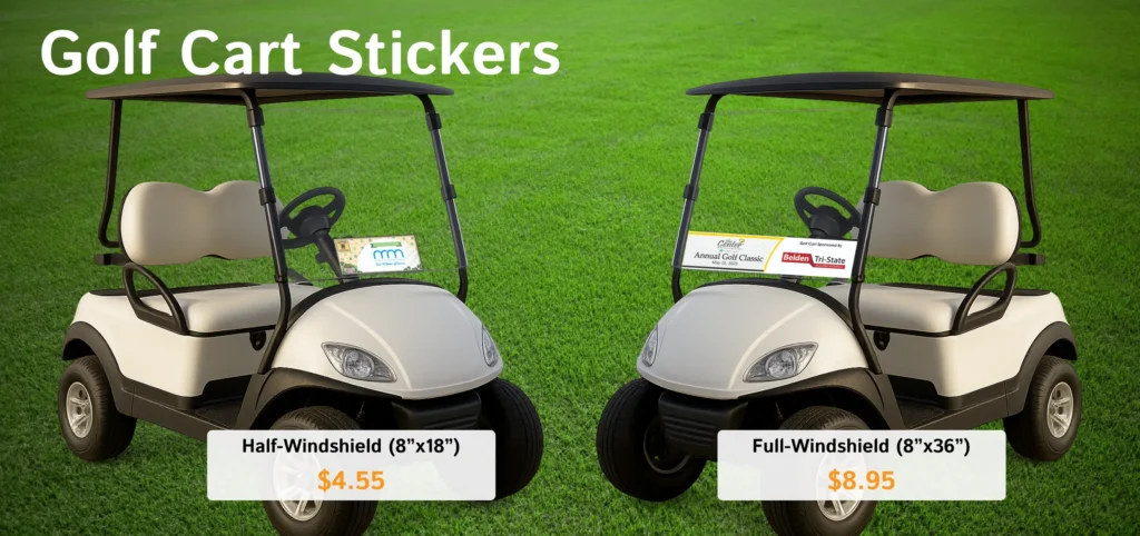 Category - Golf Cart Stickers - Charity Golf Signs