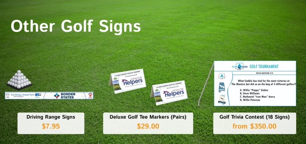 Category - Other Golf Signs - Charity Golf Signs